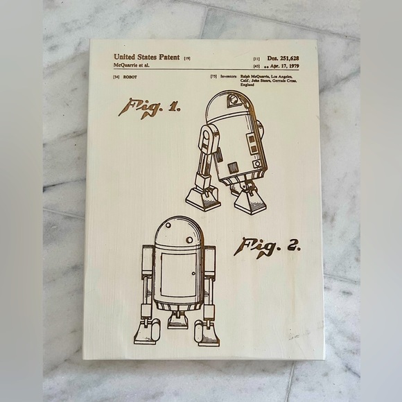 Fire and Pine | Art | Fire And Pine Original R2d2 Laser Engraved Art ...